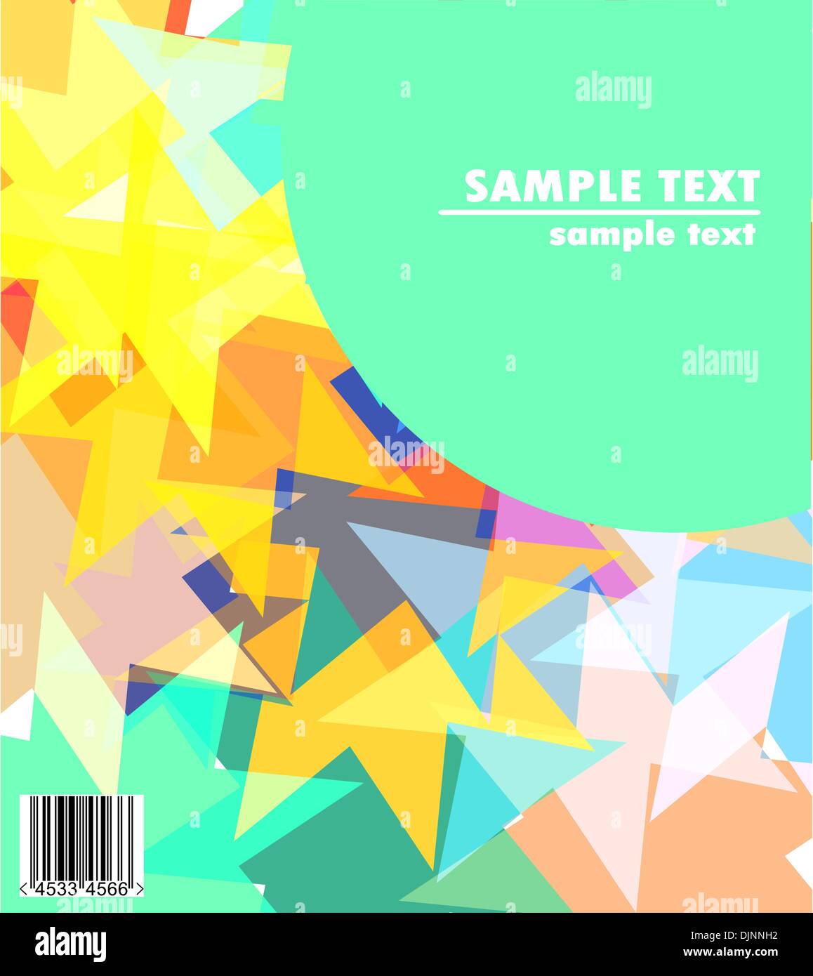 cover design - text against colorful stras background and barcode Stock ...