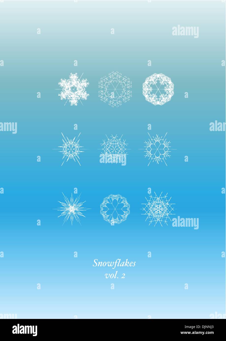 Snowflakes Icon Set Stock Vector Image & Art - Alamy