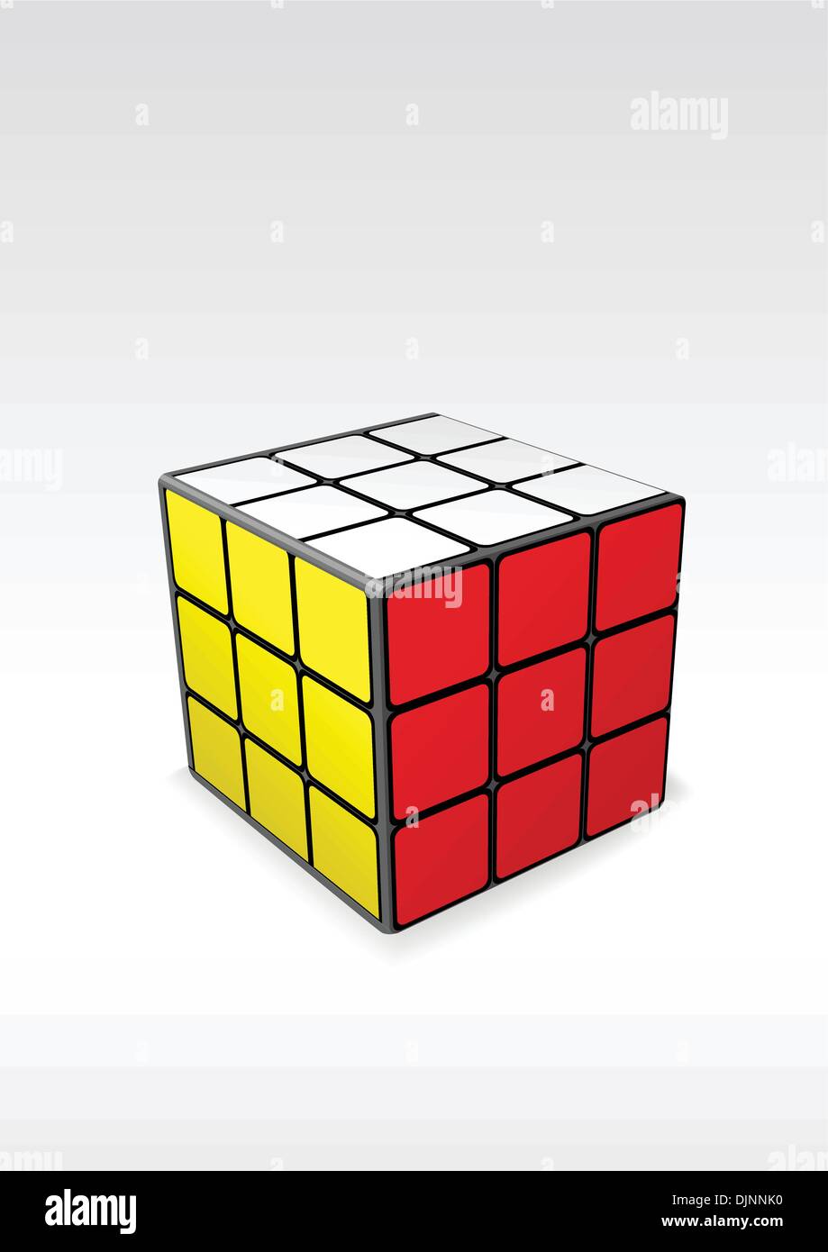 vector image of finished rubic's cube - logic puzzle Stock Vector Image & Art - Alamy