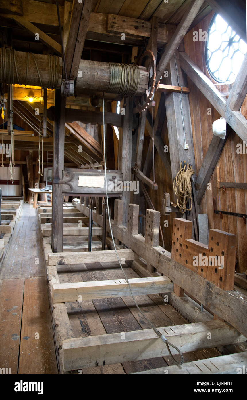 De Zwaluw grain and saw windmill, Burdaard, Friesland Stock Photo - Alamy