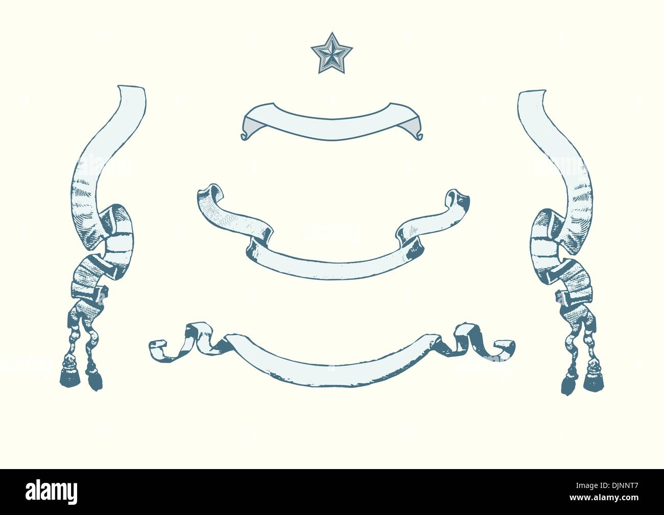 A series of vector scrolls. Vector illustration Stock Vector Image ...