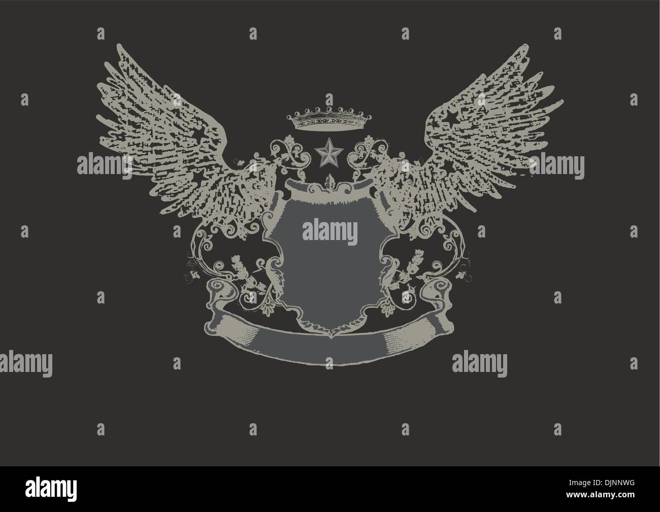 An heraldic shield or badge, with script perfect for you to place your ...