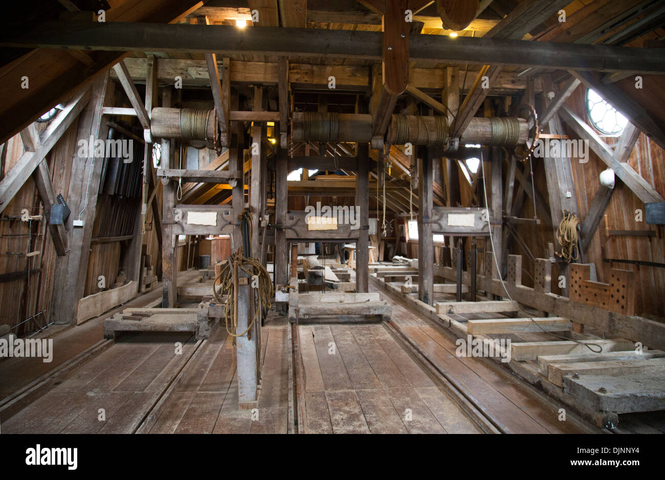 De Zwaluw grain and saw windmill, Burdaard, Friesland Stock Photo - Alamy