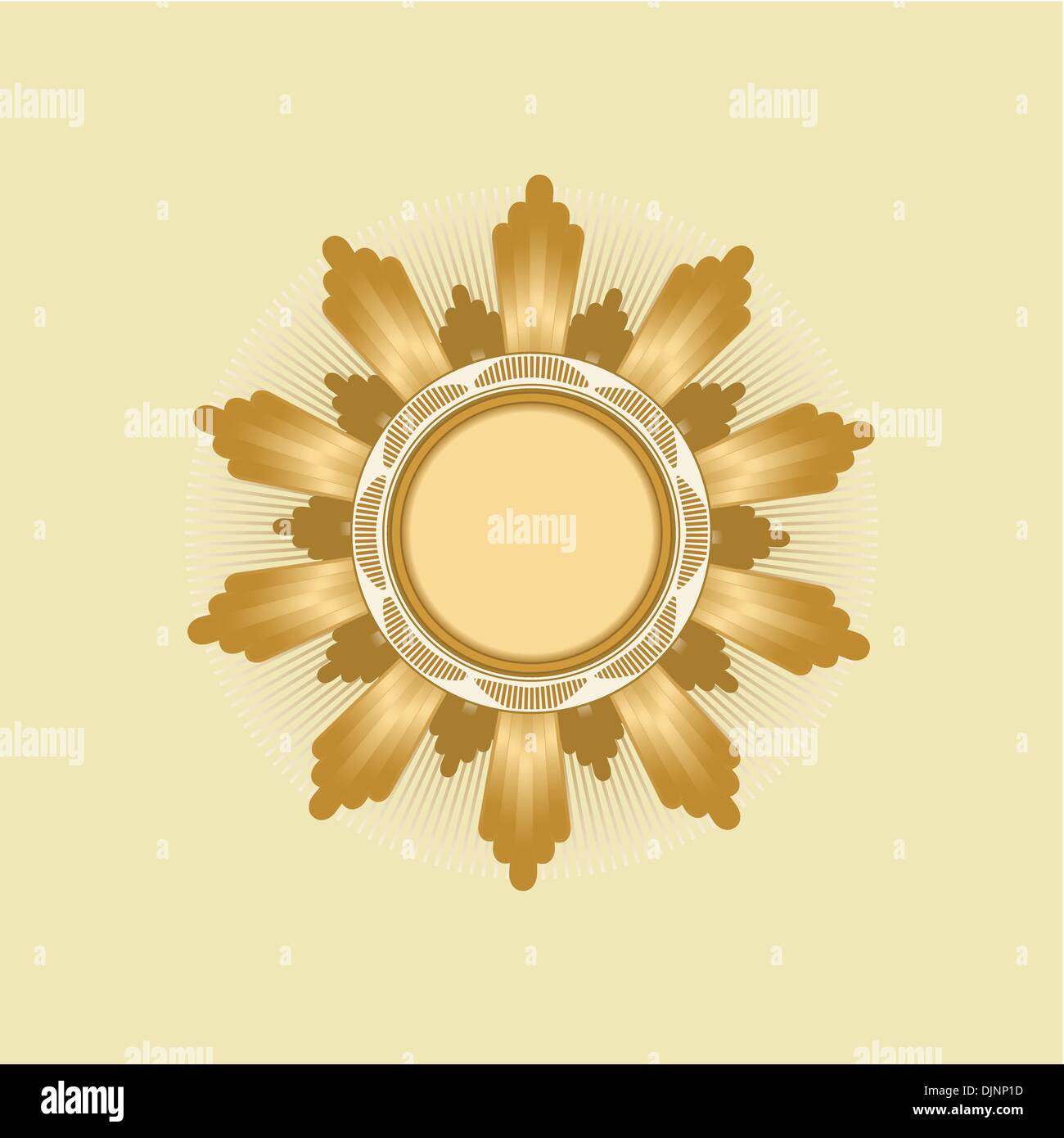 Insignia - star shaped . Blank so you can add your own images. Vector ...
