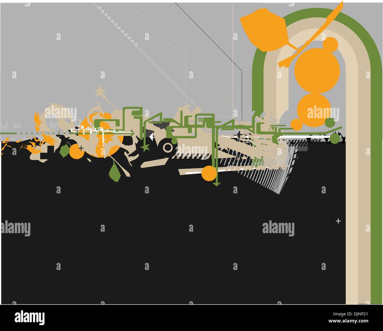 Urban abstract background; grunge style. Vector illustration Stock ...