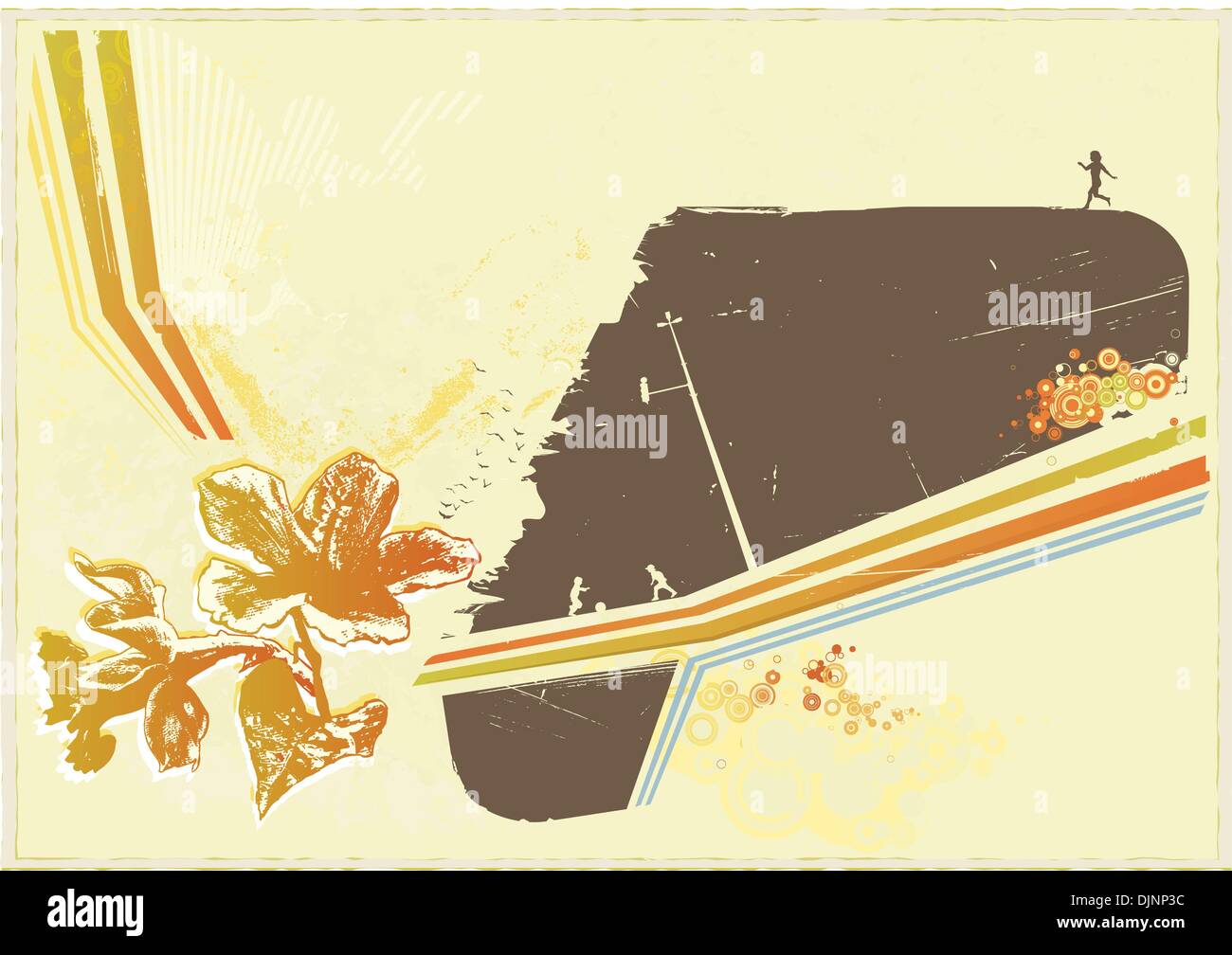 Grunge styled urban retro background. Vector illustration Stock Vector ...