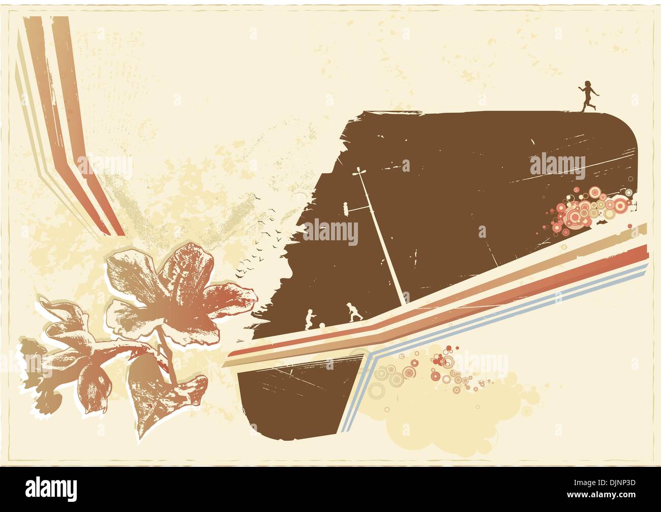 Grunge styled urban retro background. Vector illustration Stock Vector ...