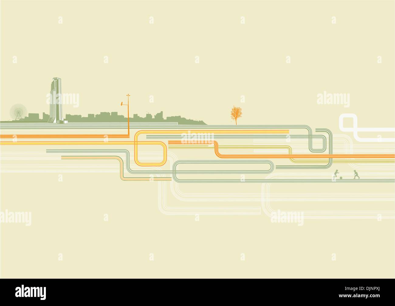 Vector illustration of color lines with style urban background Stock ...