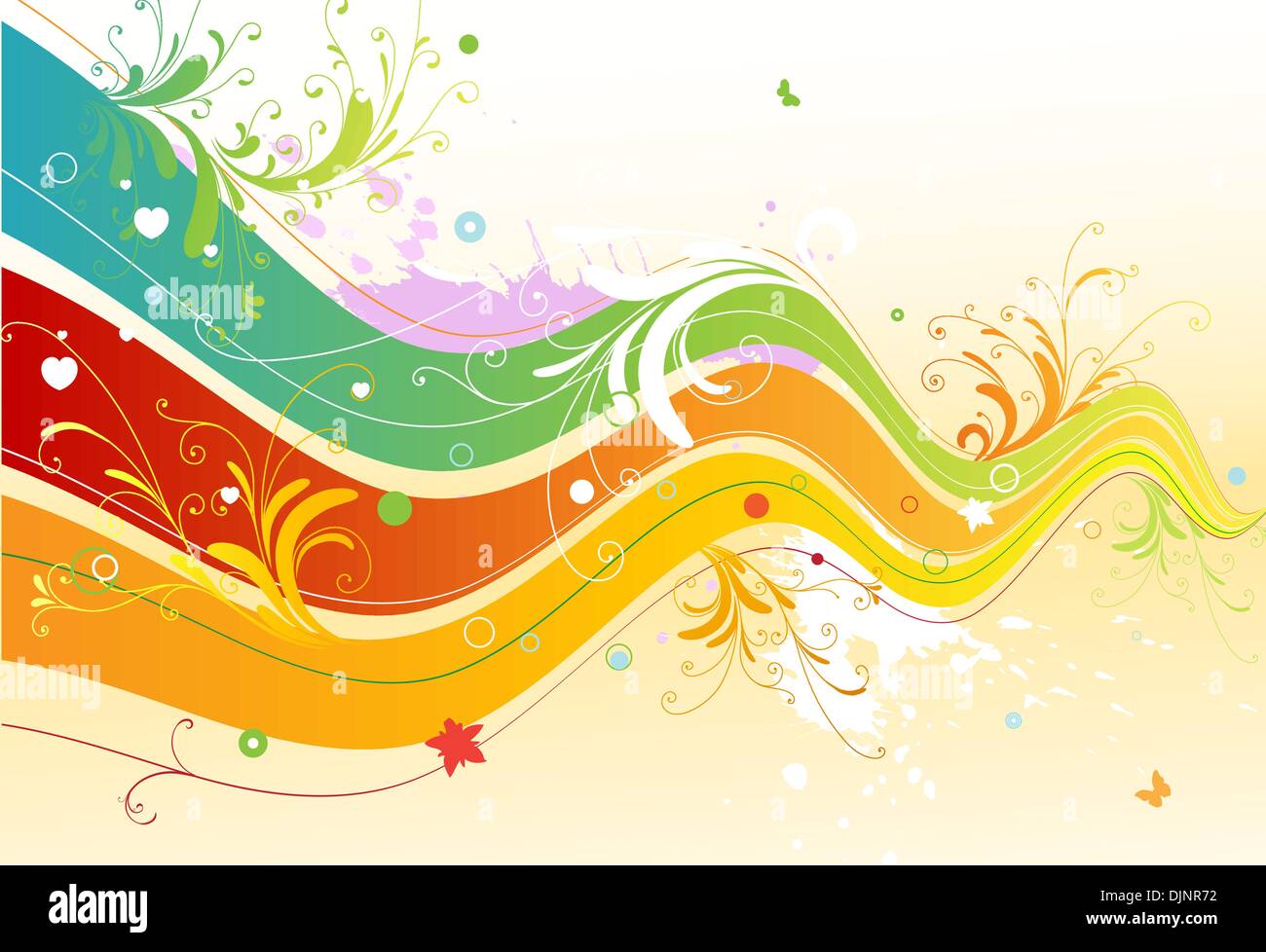 Vector illustration of style floral spring background Stock Vector ...