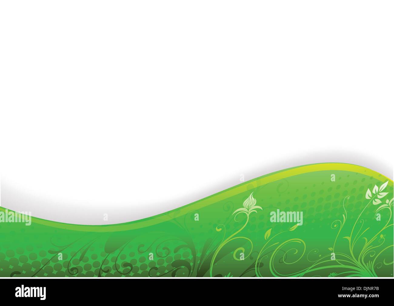 Vector illustration of green style floral abstract background Stock ...