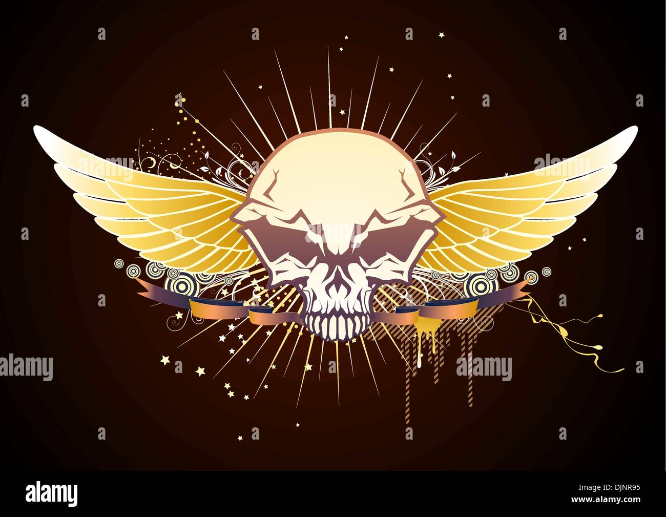 Winged Skull Vector Vectors High Resolution Stock Photography and ...