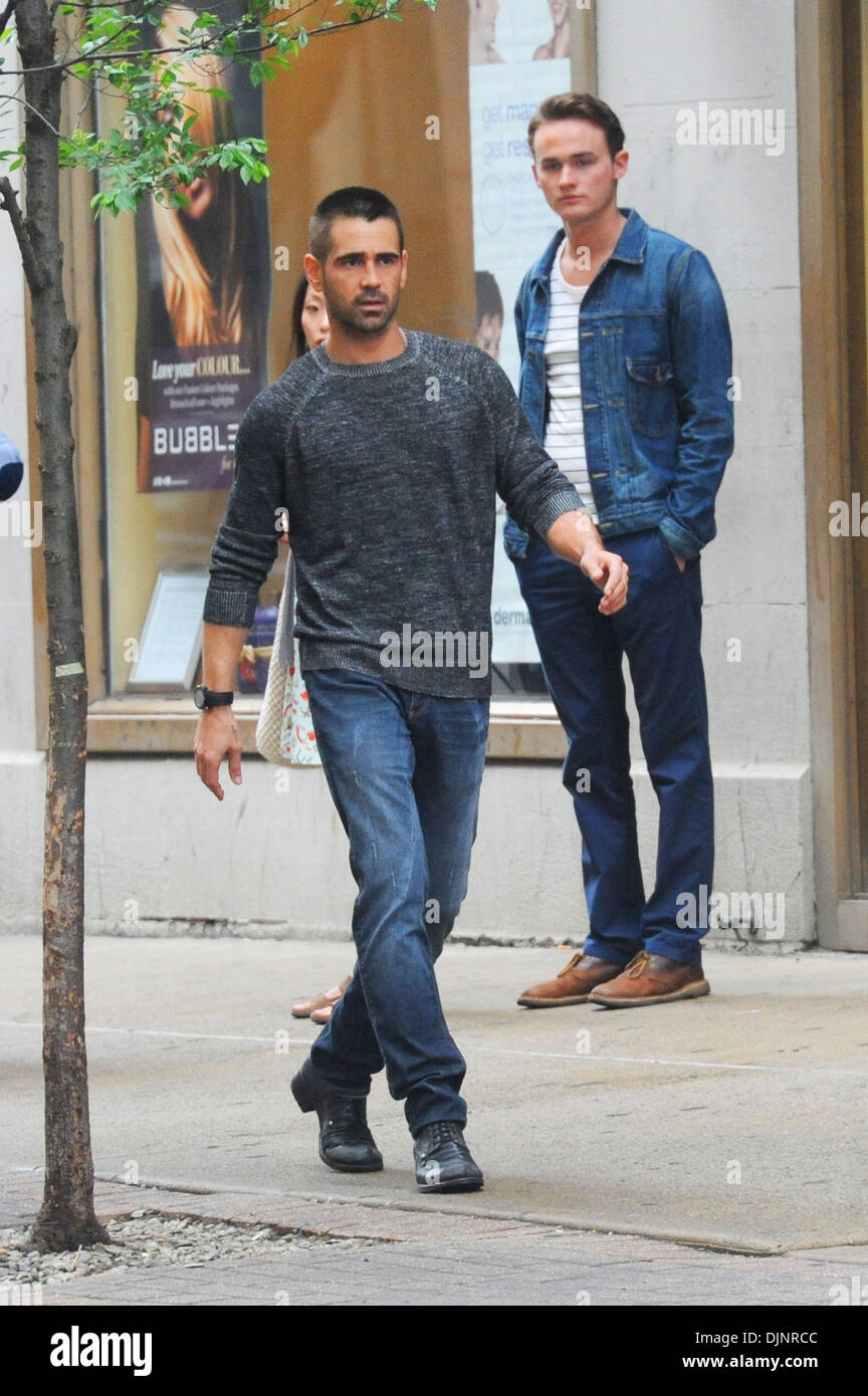 Colin Farrell Actors Colin Farrell and Dominic Cooper seen on set of ...