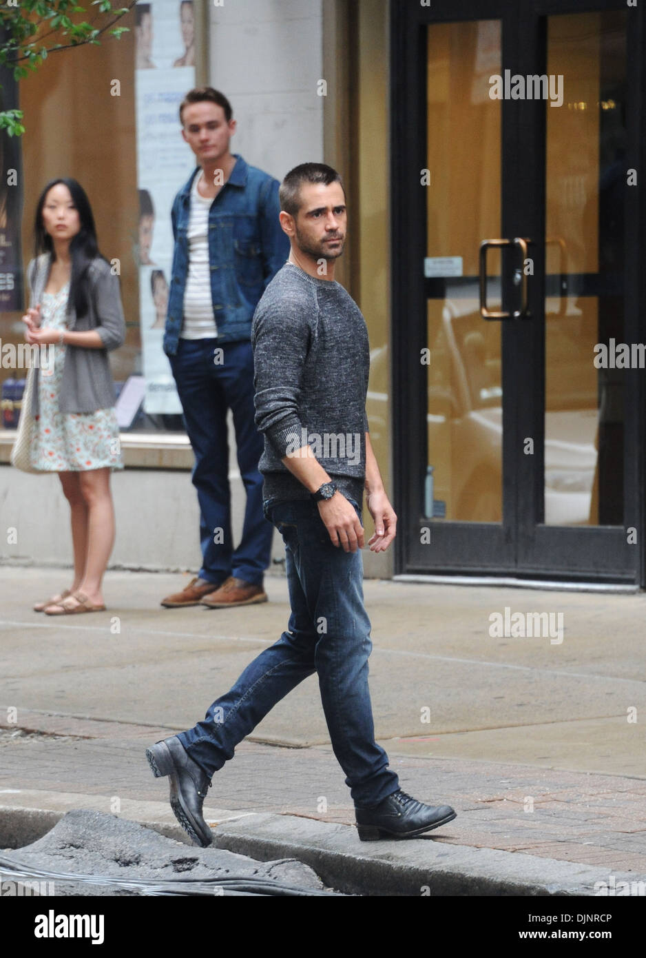 Colin Farrell Actors Colin Farrell and Dominic Cooper seen on set of ...