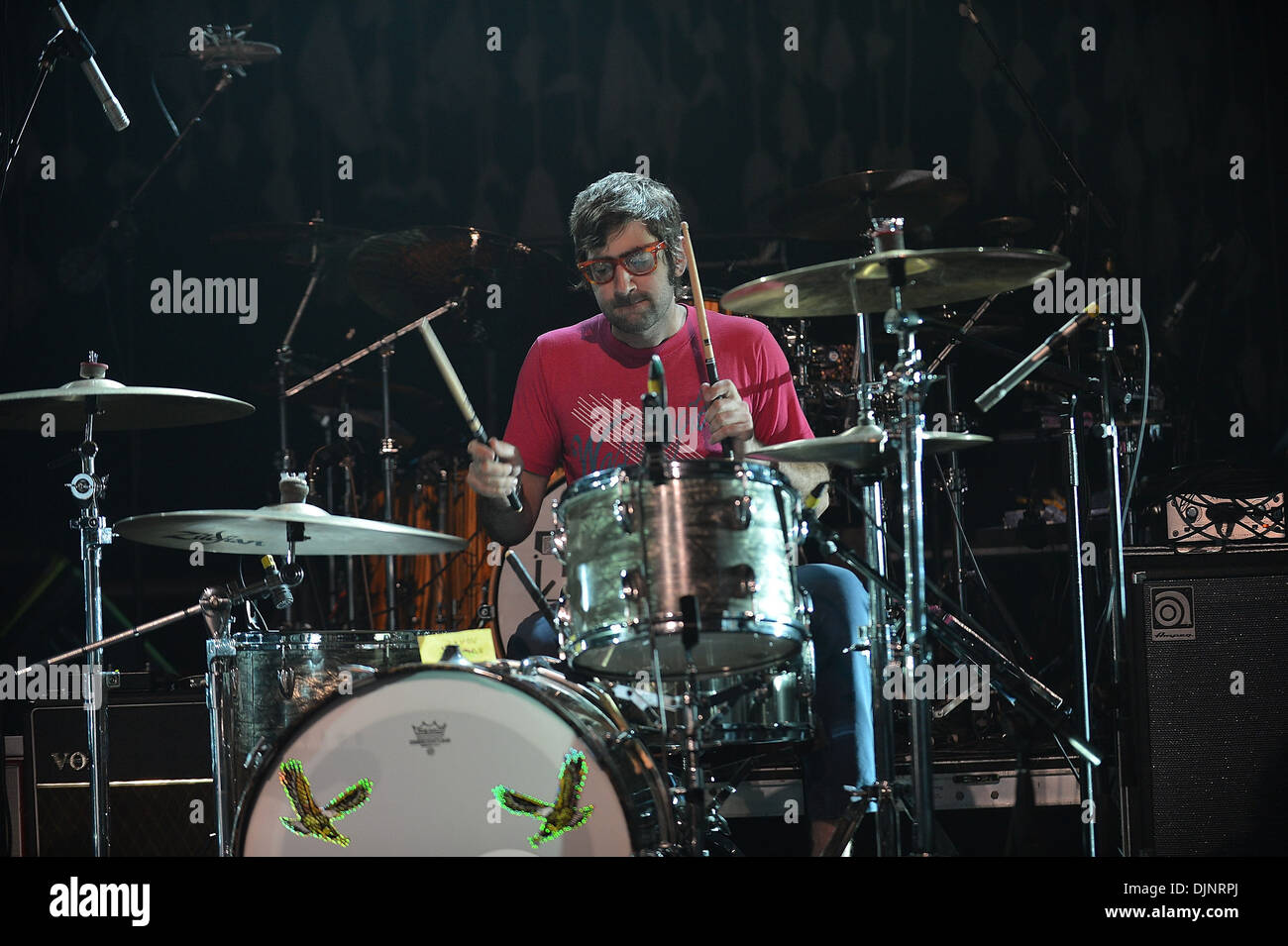 Mike Sneeringer of Purling Hiss performs at Fillmore Miami Beach at ...