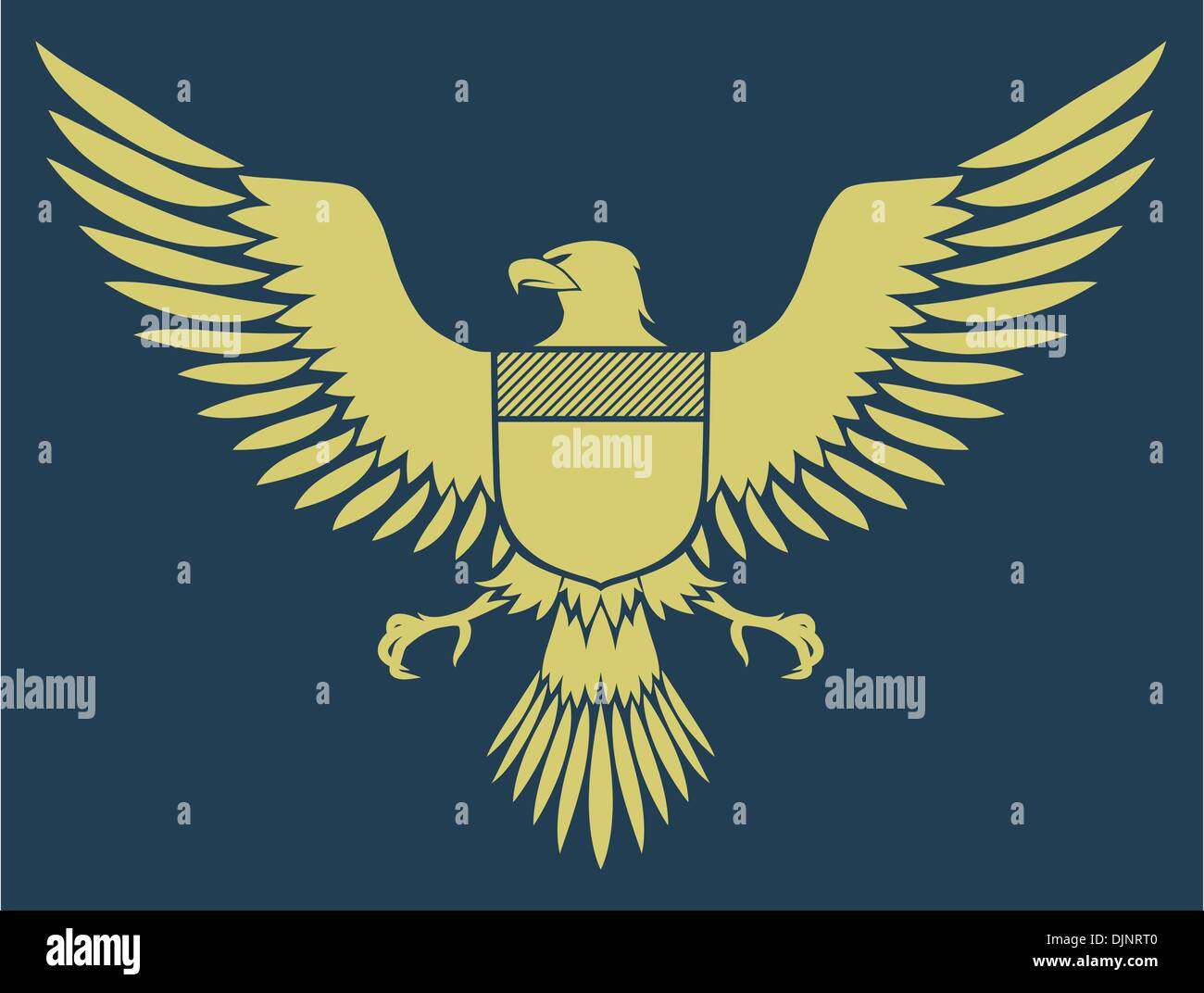 Vector illustration of coat-of-arms bird - Medieval Eagle of my own ...
