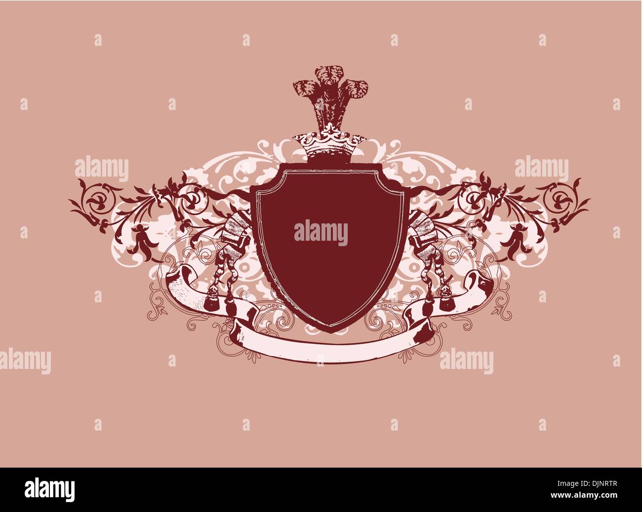 Heraldic crest vector colour hi-res stock photography and images - Alamy