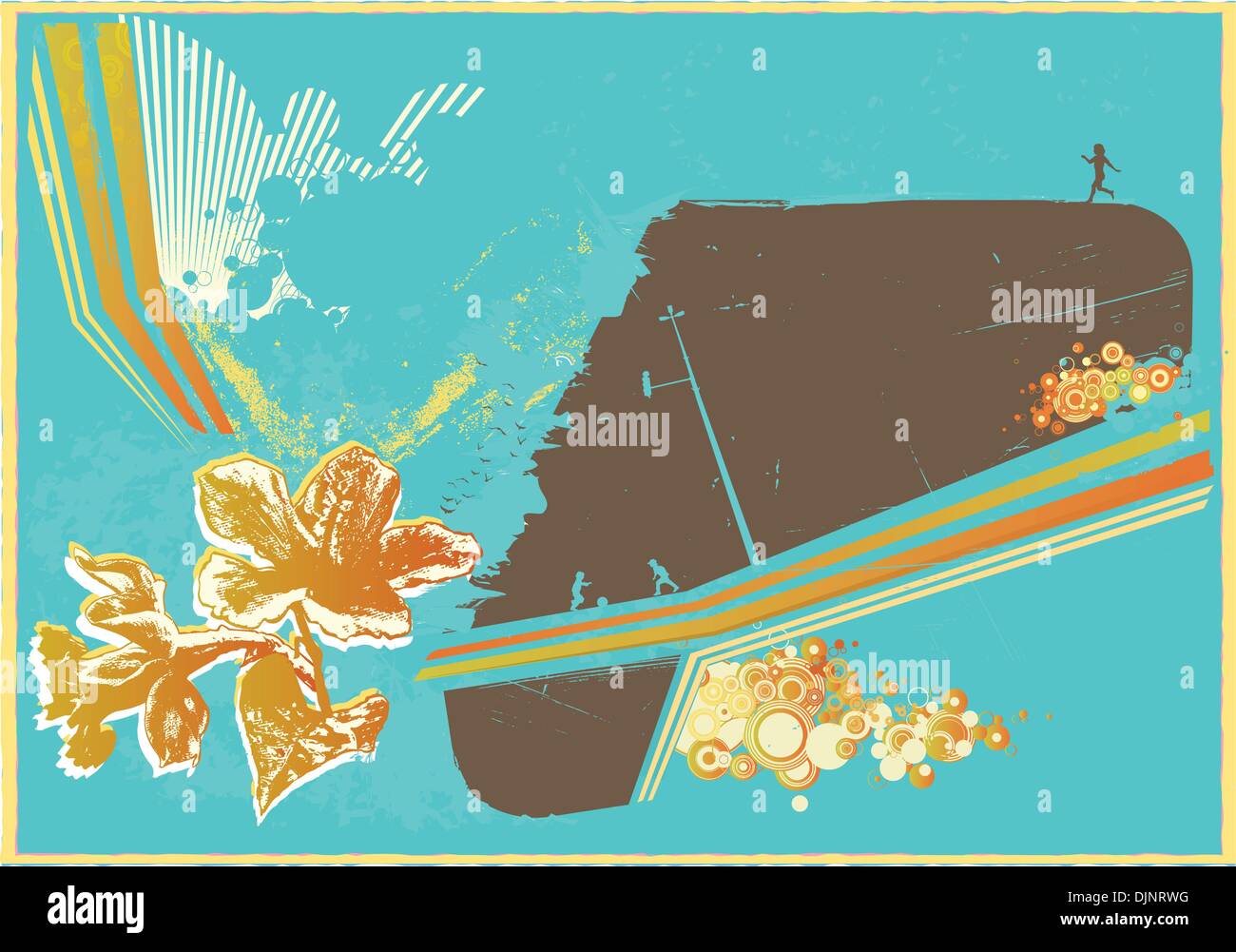 Grunge styled urban retro background. Vector illustration Stock Vector ...