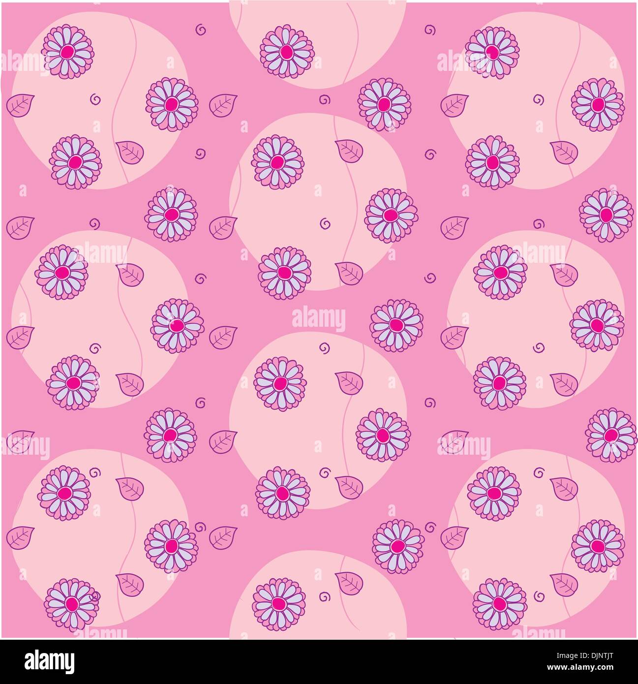 Vector illustration of retro abstract flowers Background. floral ...