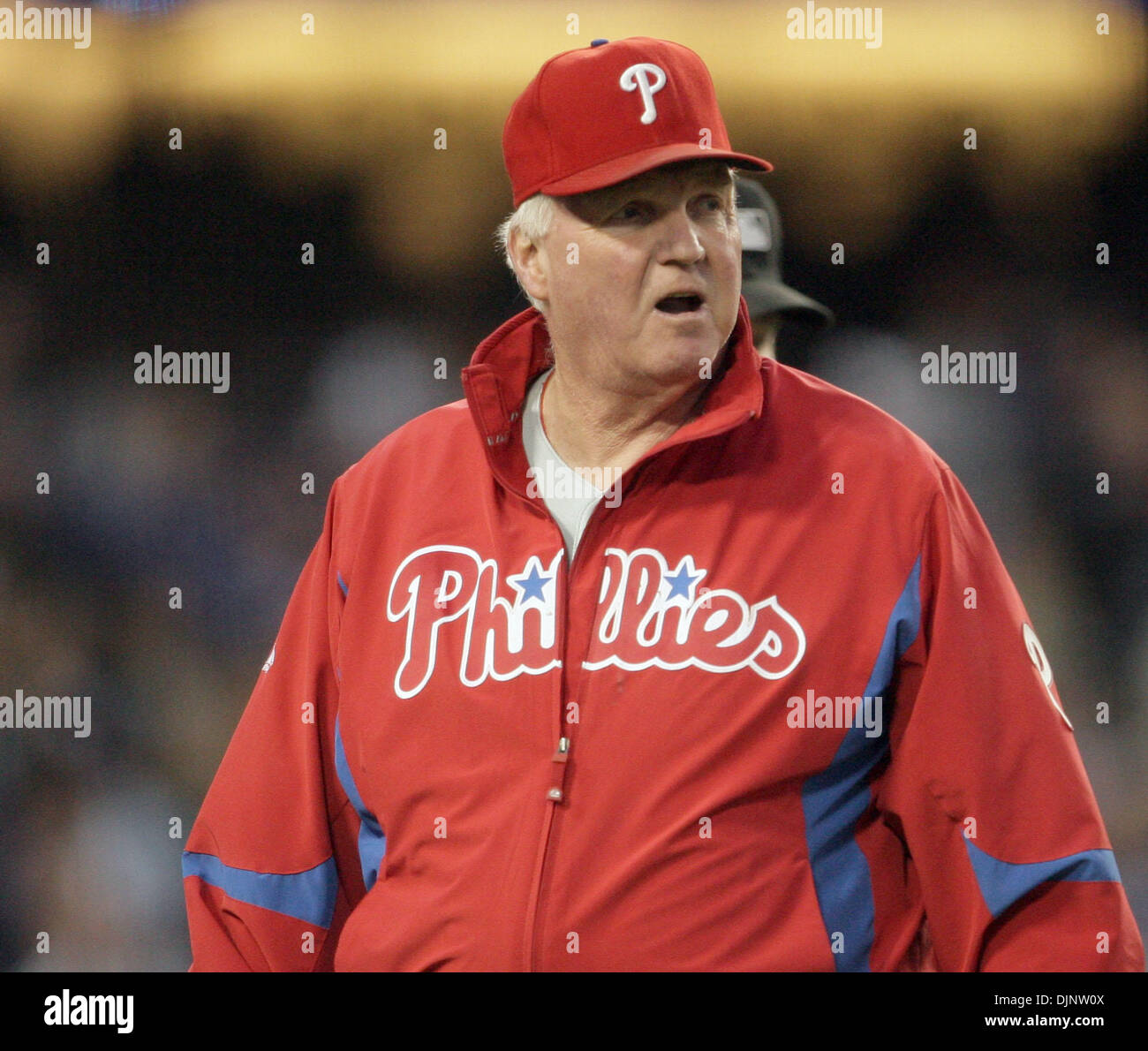 Oct 12, 2008 - Los Angeles, California, USA - Phillies Manager CHARLIE ...