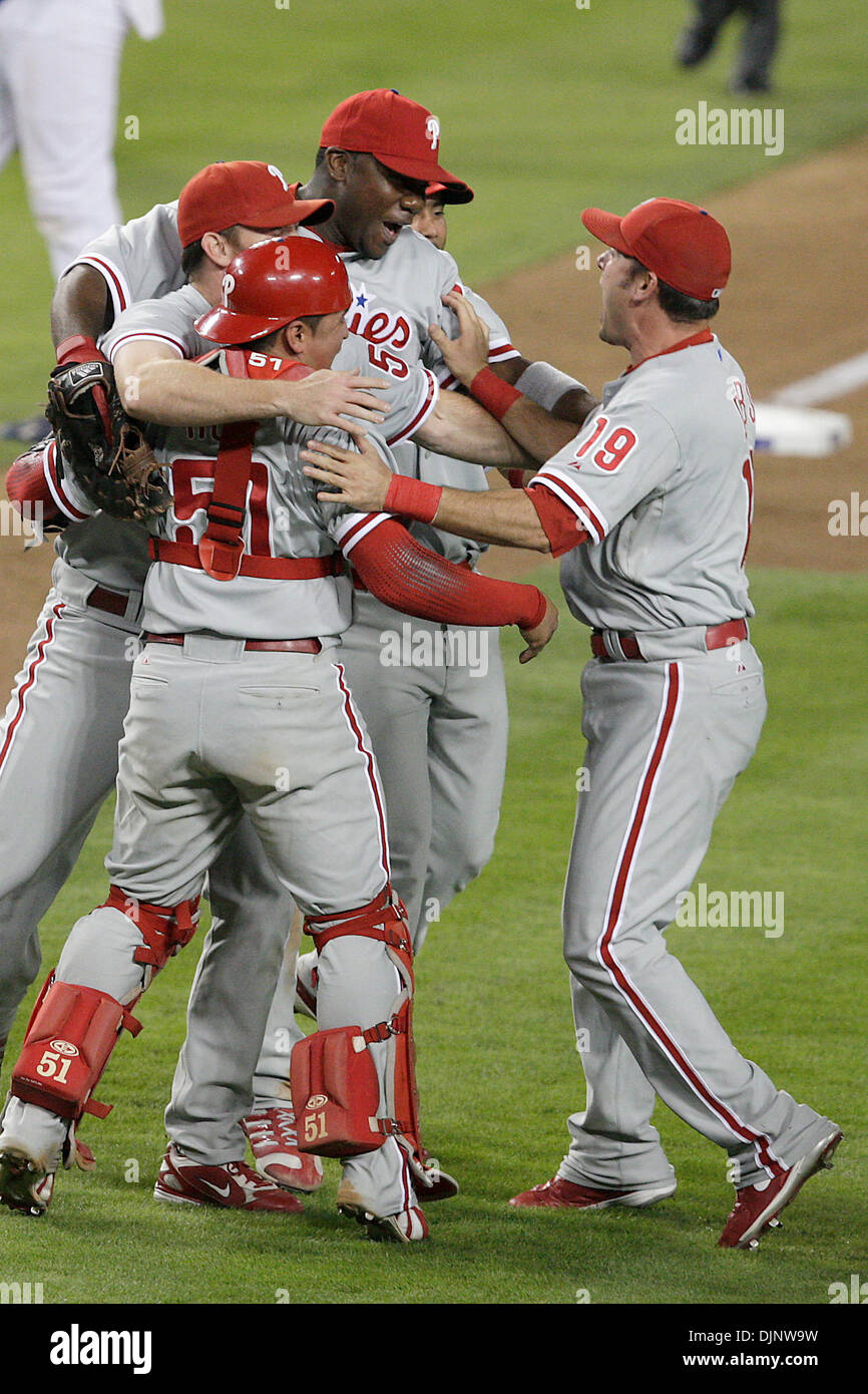 Oct 15, 2008 - Los Angeles, California, USA - The Phillies celebrate ...