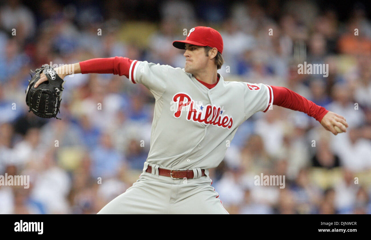 Oct 15, 2008 - Los Angeles, California, USA - Phillies' pitcher COLE ...
