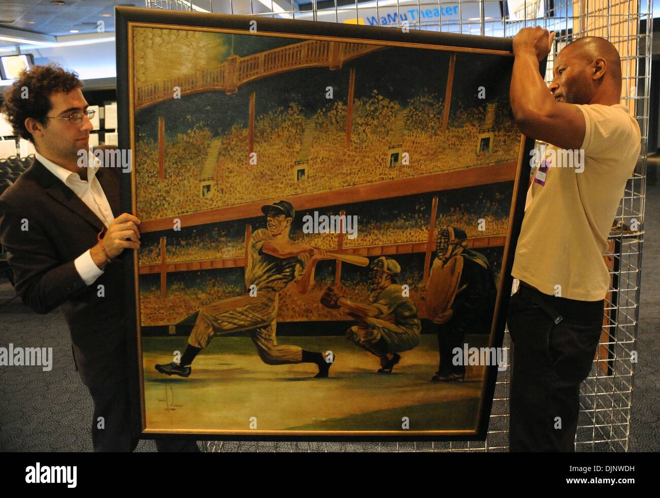 Oct 17, 2008 - Manhattan, New York, USA - A painting of Joe DiMaggio by ...