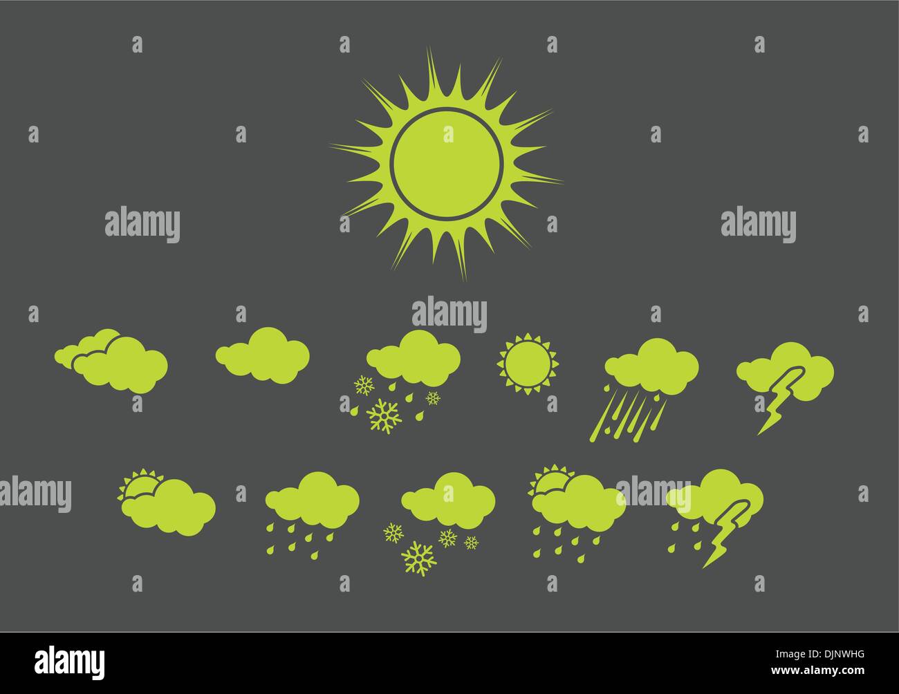Vector illustration – set of elegant Weather Icons for all types of ...