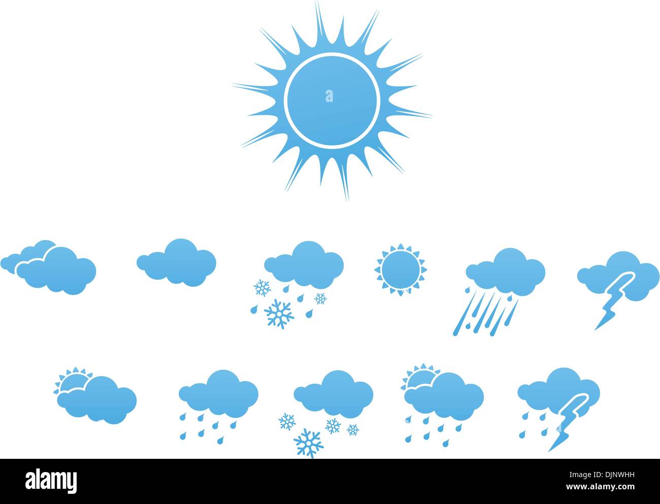 Vector illustration – set of elegant Weather Icons for all types of ...