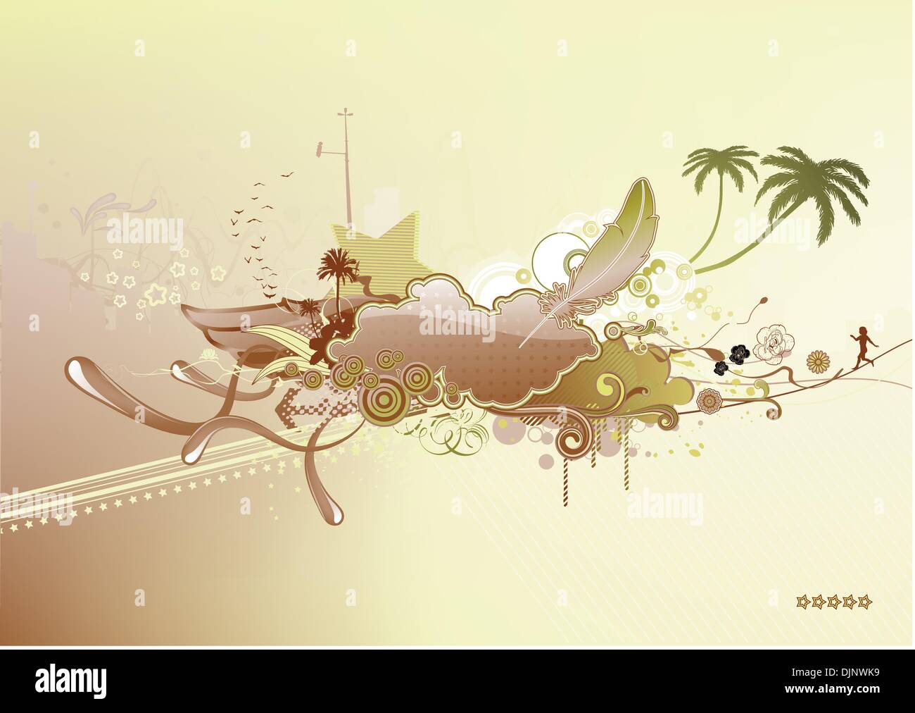 Grunge styled urban retro background. Vector illustration Stock Vector ...