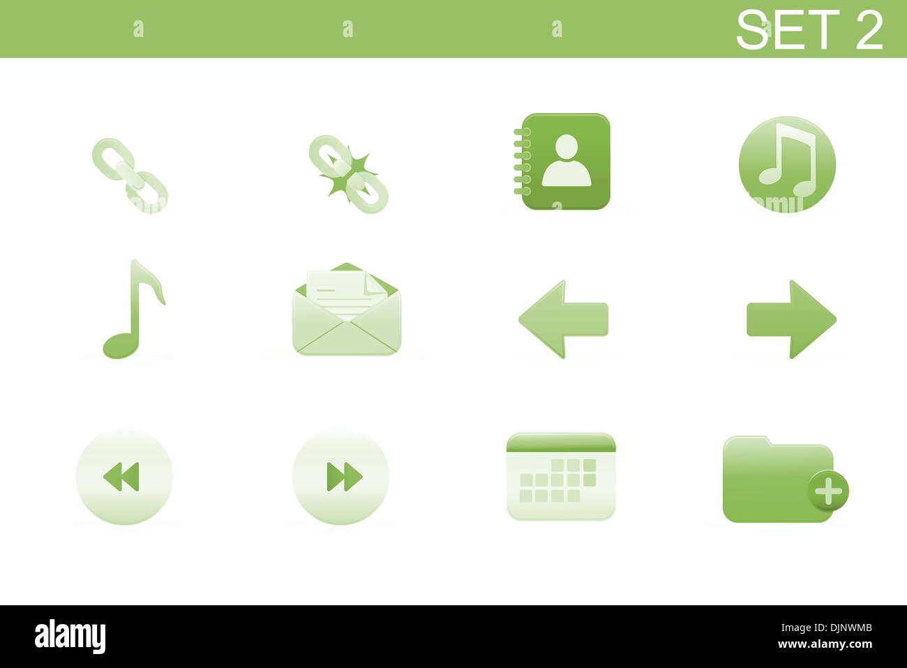 Vector illustration – set of elegant simple icons for common computer ...