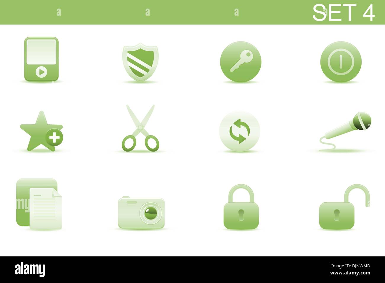 Vector illustration – set of elegant simple icons for common computer ...