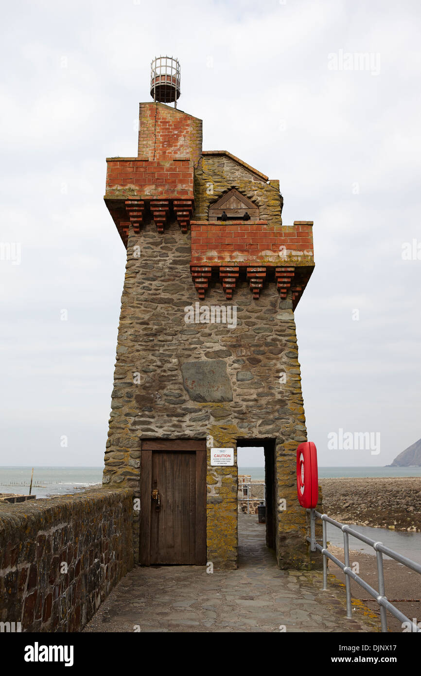Beacon fire at harbour Stock Photo - Alamy