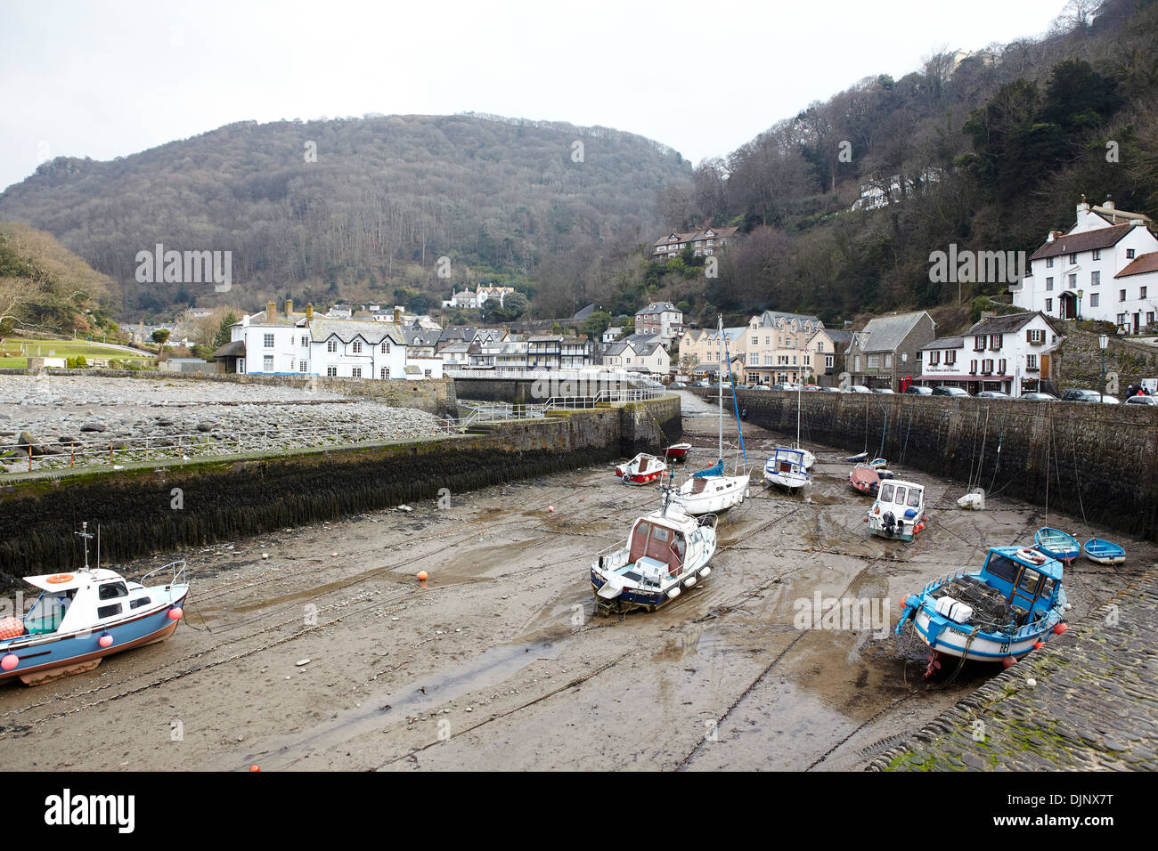 Lynmouth harbour devon Stock Photo - Alamy