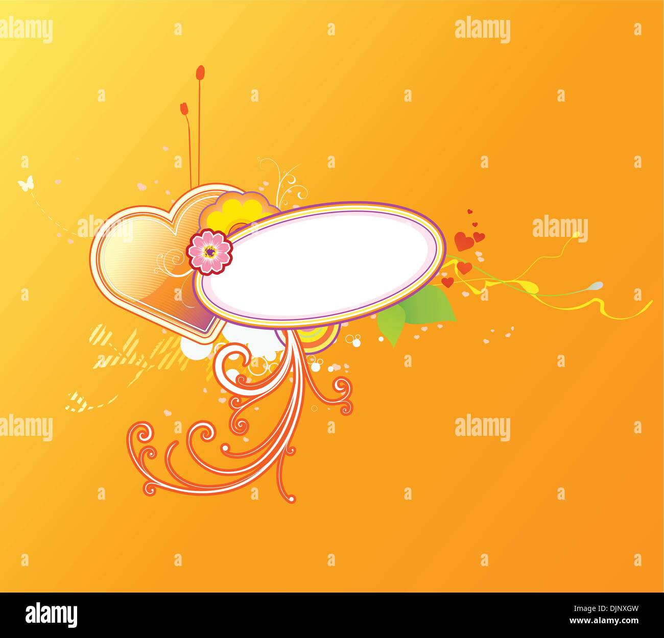Vector illustration of Valentines abstract background with heart shape ...