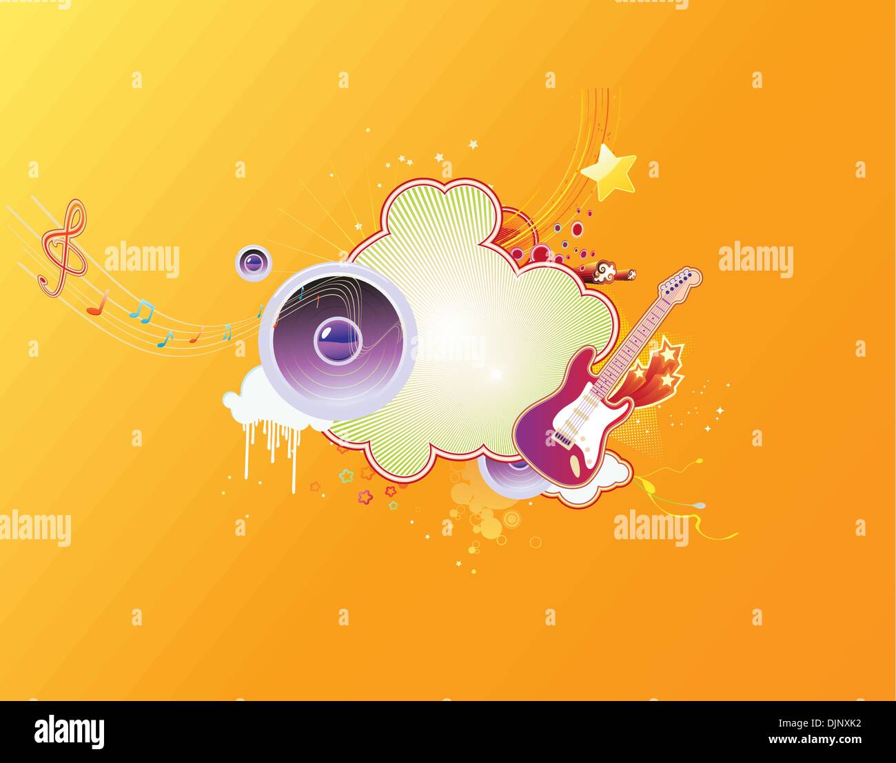 Vector illustration of music abstract background Stock Vector Image ...