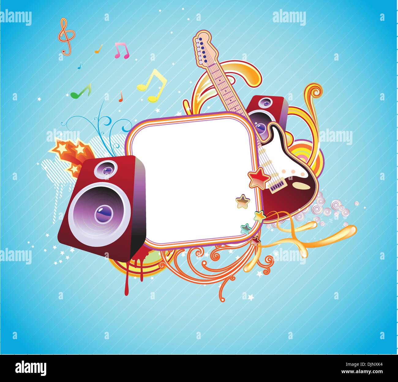 Vector illustration of music abstract frame Stock Vector Image & Art ...