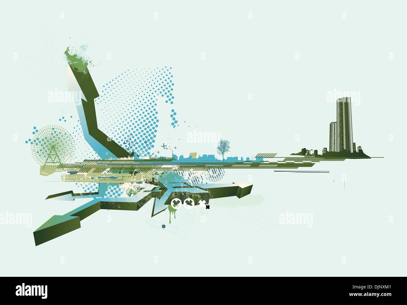 Vector illustration of style urban background Stock Vector Image & Art ...