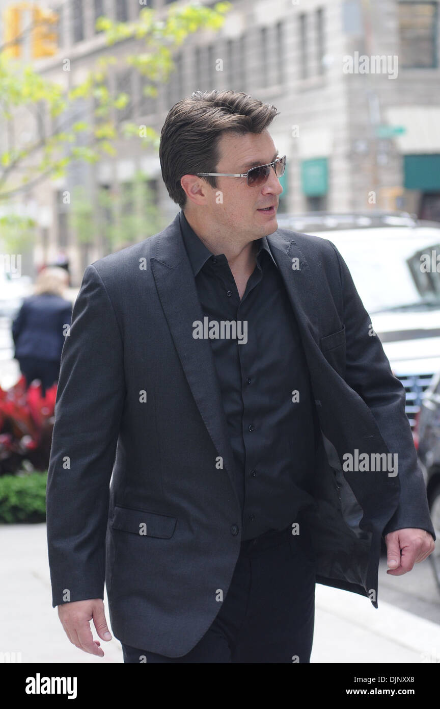 Actor Nathan Fillion seen leaving his Manhattan hotel Featuring: Actor ...
