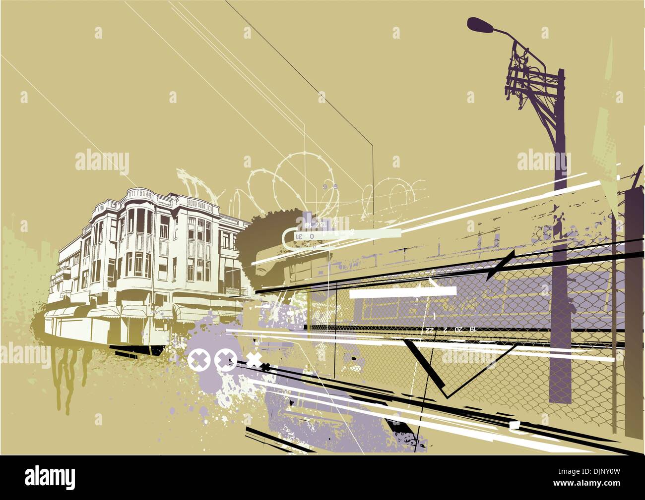 Vector illustration of style urban background Stock Vector Image & Art ...