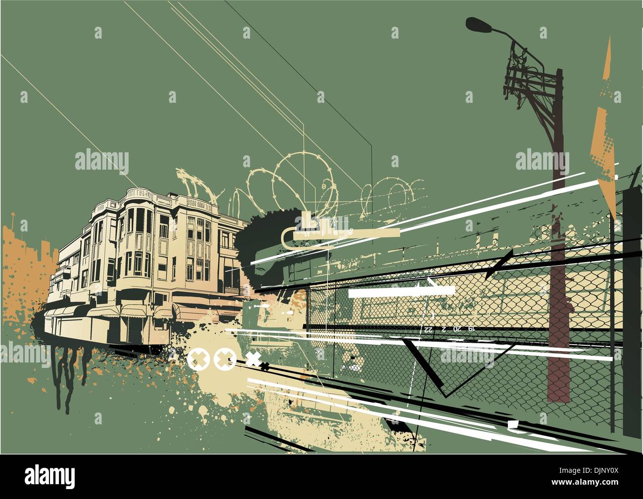 Vector illustration of style urban background Stock Vector Image & Art ...