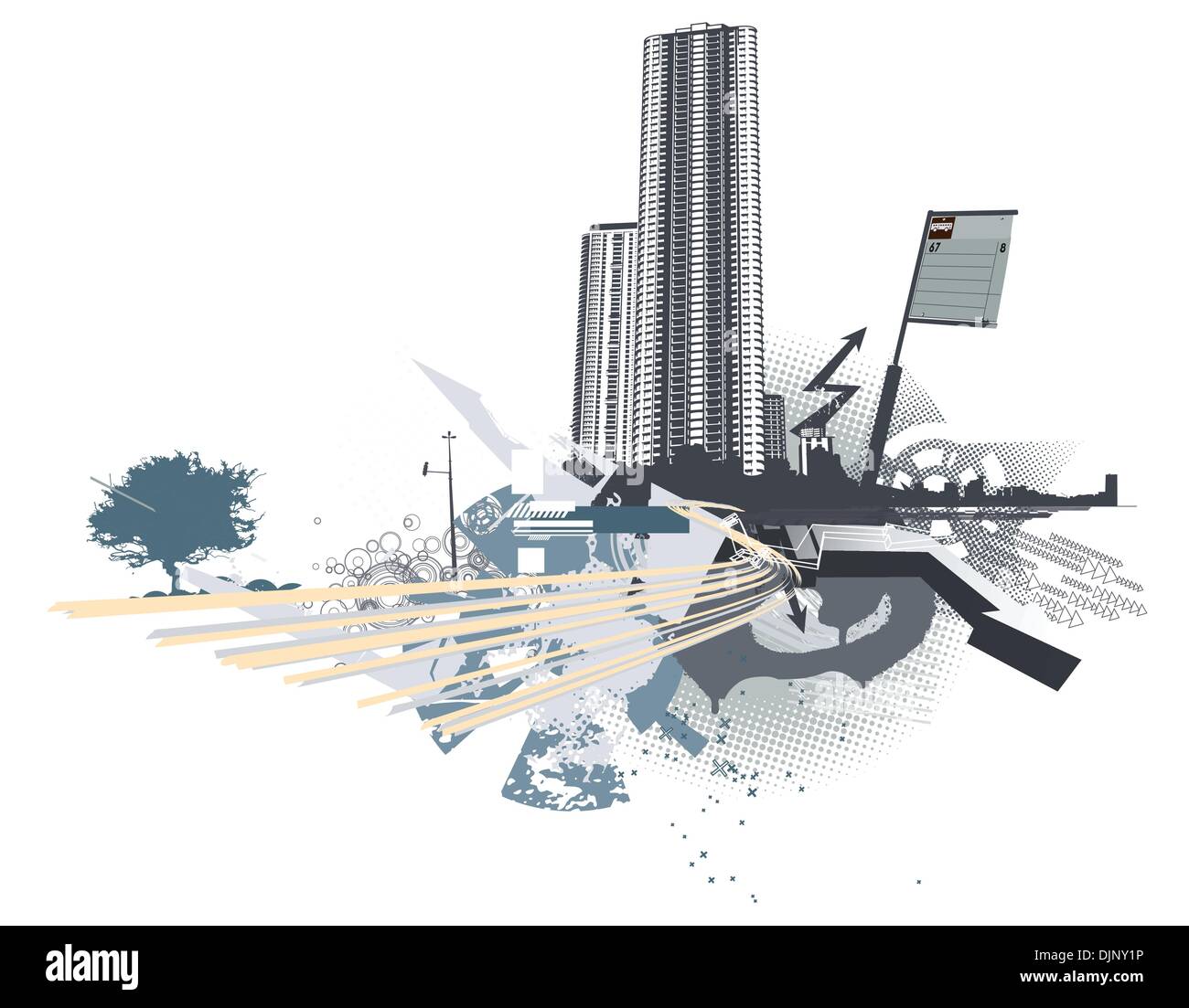 Vector illustration of style urban background Stock Vector Image & Art ...