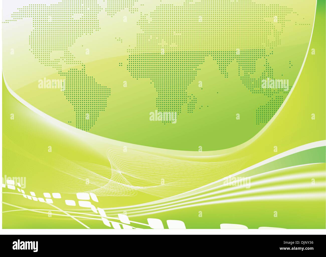 Vector illustration of stylised green world map background Stock Vector ...