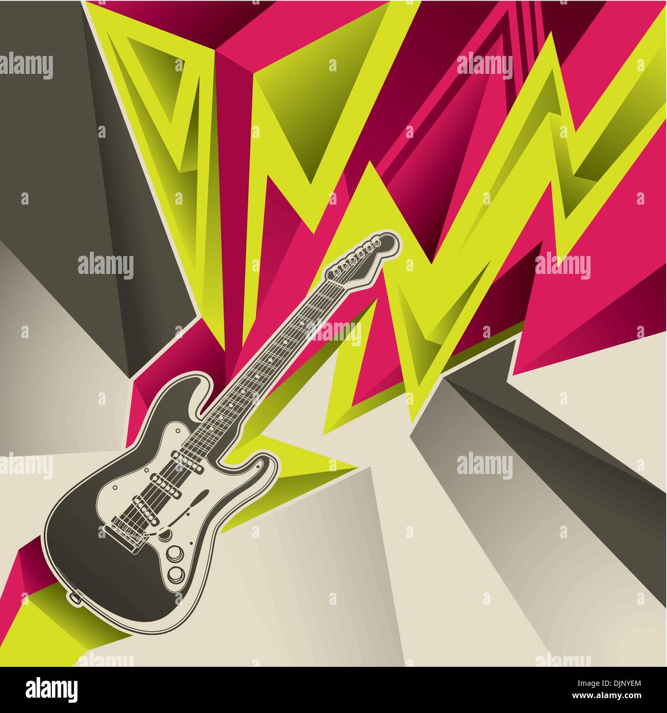 Exploding guitar music Stock Vector Images - Alamy