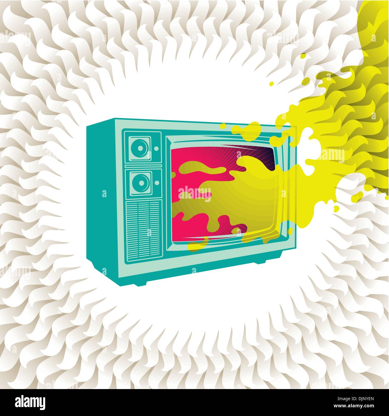 Abstract colorful background with retro tv Stock Vector Image & Art - Alamy