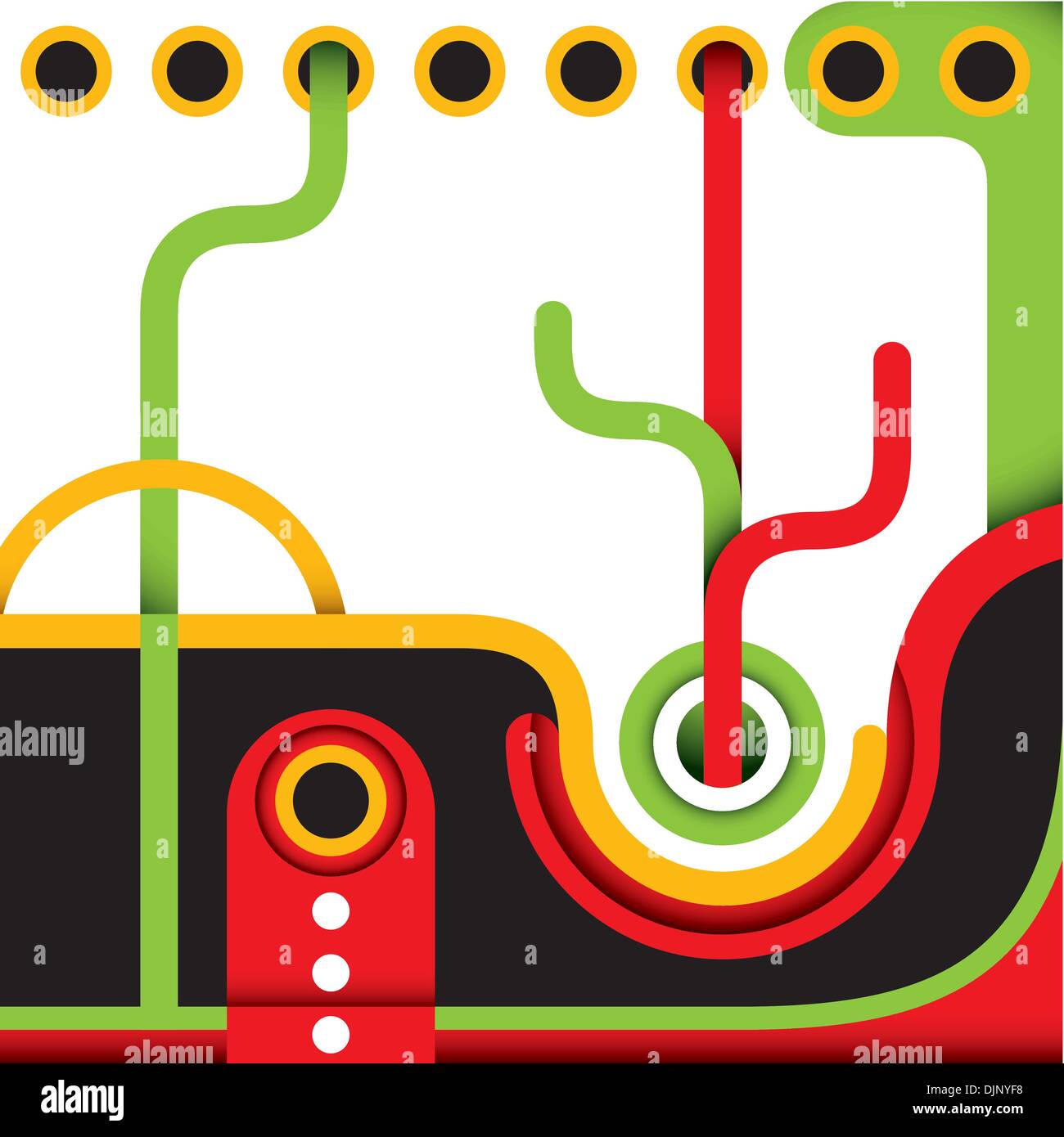 Abstract funny layout with designed shapes Stock Vector Image & Art - Alamy