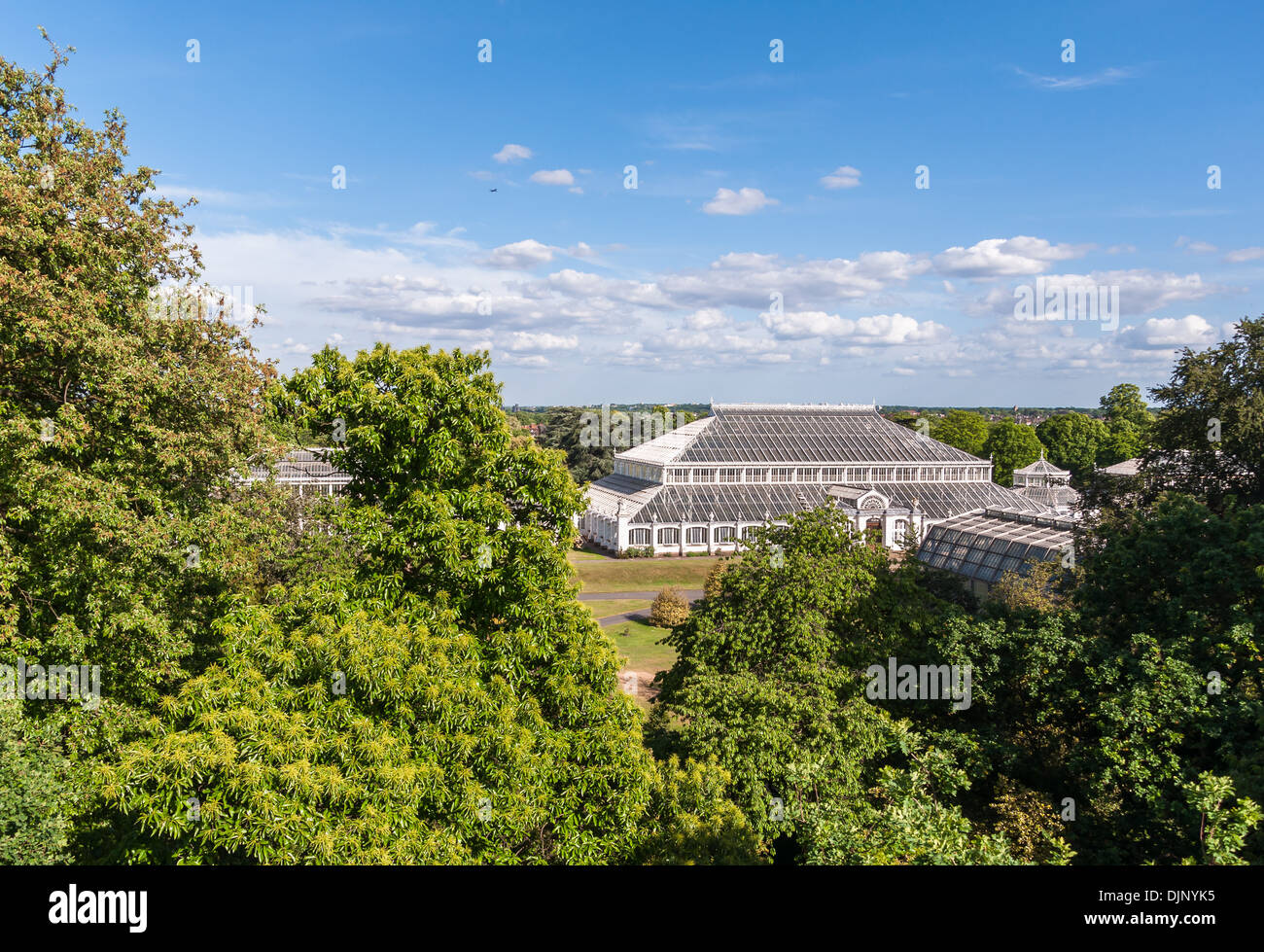 Temperate House in Kew Royal Botanic Gardens, London, England. View ...