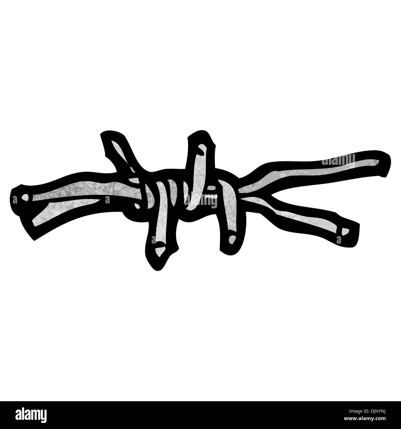 Hand drawn cartoon barbed wire Stock Vector Images - Alamy