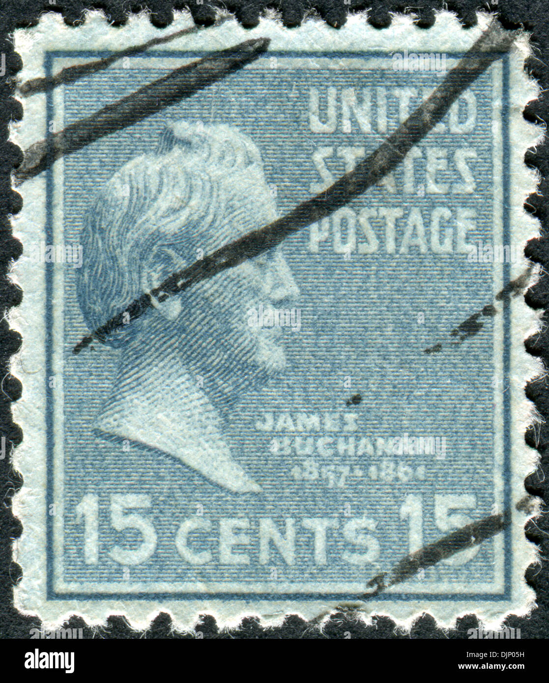 USA - CIRCA 1938: Postage stamps printed in USA, shows 15th President ...