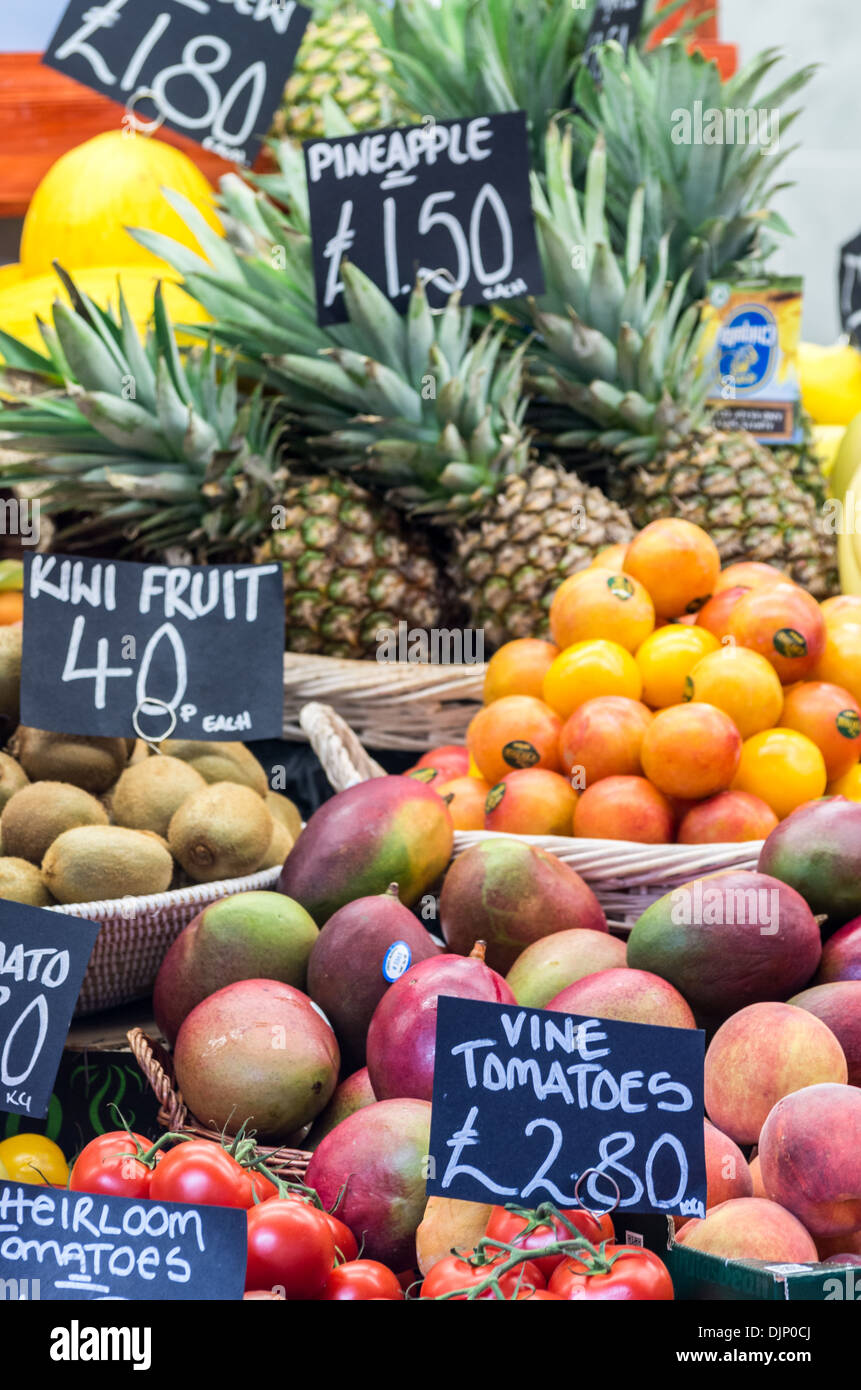Fruit on display at Borough Market Stock Photo - Alamy