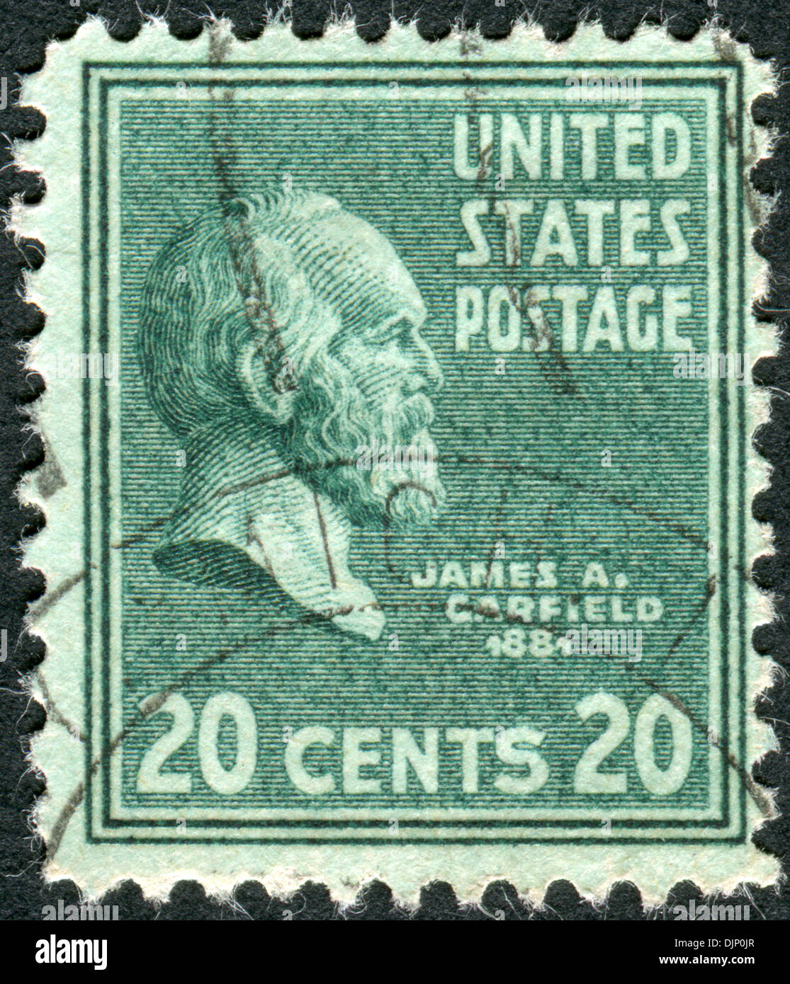 USA - CIRCA 1938: Postage stamps printed in USA, shows 20th President ...